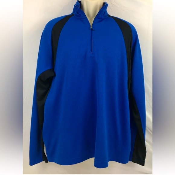 PGA Tour | Jackets & Coats | Pga Tour Blue And Black Golf Pullover ...